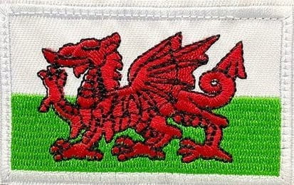 Naszywka na rzep emblemat flaga Walii - WALIA 5x8 cm | Sklep ...